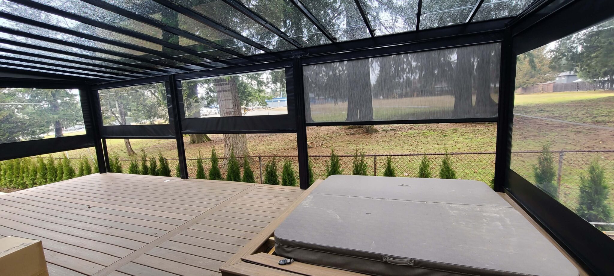 Retractable Patio Cover with Habitat Screens - Jamdis